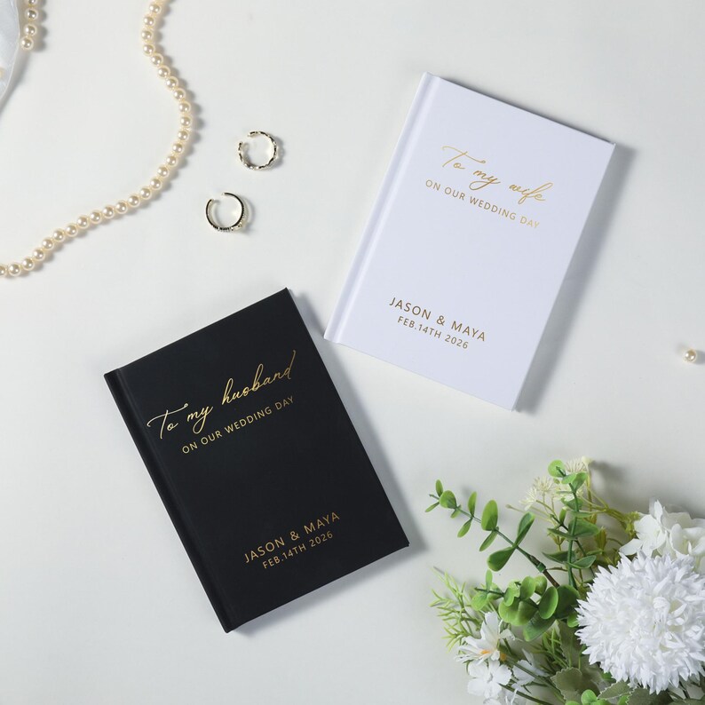 Hardcover Vows Books Wedding Set - to My Husband to My Wife Book ...