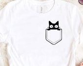 Peekaboo Pocket Cat Svg Cute Kawaii Kitten in Shirt Pocket SVG - Etsy