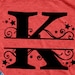K Split Monogram SVG Split Letter K SVG Divided Initial K Decorative K ...