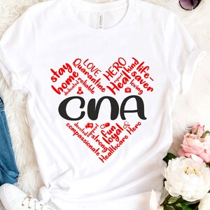 Certified Nursing Assistant CNA Heart Shape Svg Healthcare Hero Cut ...