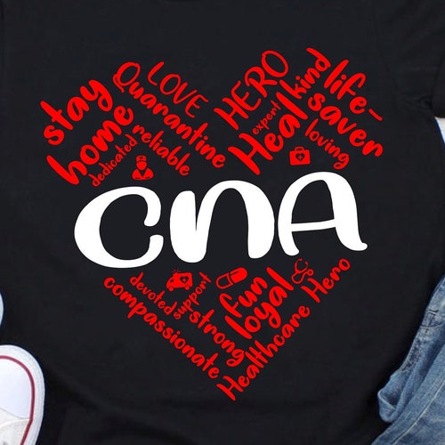 Certified Nursing Assistant CNA SVG Heart Shape Healthcare | Etsy