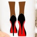 Woman in Red Bottoms Svg Cut File Afro Girl on High Heels Red Sole Svg ...