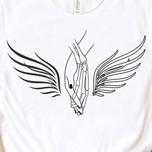 Skeleton Hand Angel Wings SVG in Loving Memory Svg Memorial | Etsy