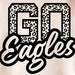 Go Eagles Leopard SVG Go Eagles Football Svg Run Eagles Svg - Etsy