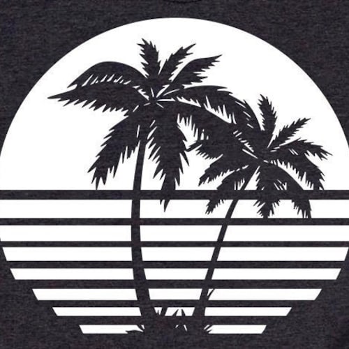 Palm Trees Retrowave SVG Cut Files Palm Trees Retro Svg | Etsy