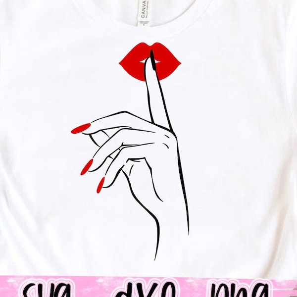 Shhh Finger Svg - Etsy