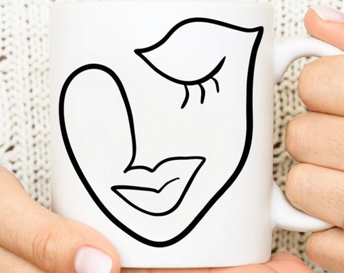 Abstract Woman Face Svg Single Line Art Svg Girls Face Tattoo - Etsy