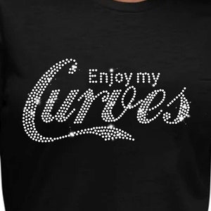 Rhinestone Template Enjoy My Curves Svg Digital Download Afro American ...