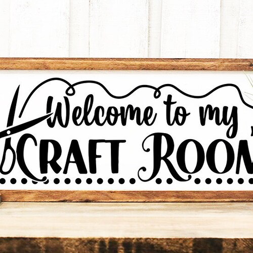 Welcome to My Craft Room Sign SVG Made With Love Vintage - Etsy