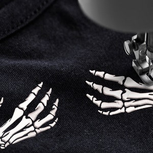 Skeleton Boob Hands Embroidery Design, Skeleton Bra Embroidery, Day of ...