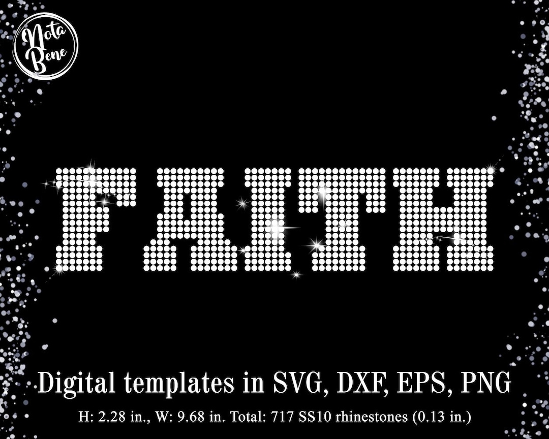 Faith Rhinestone Template SVG, Faith Bling Shirt Design, Cricut Vinyl ...