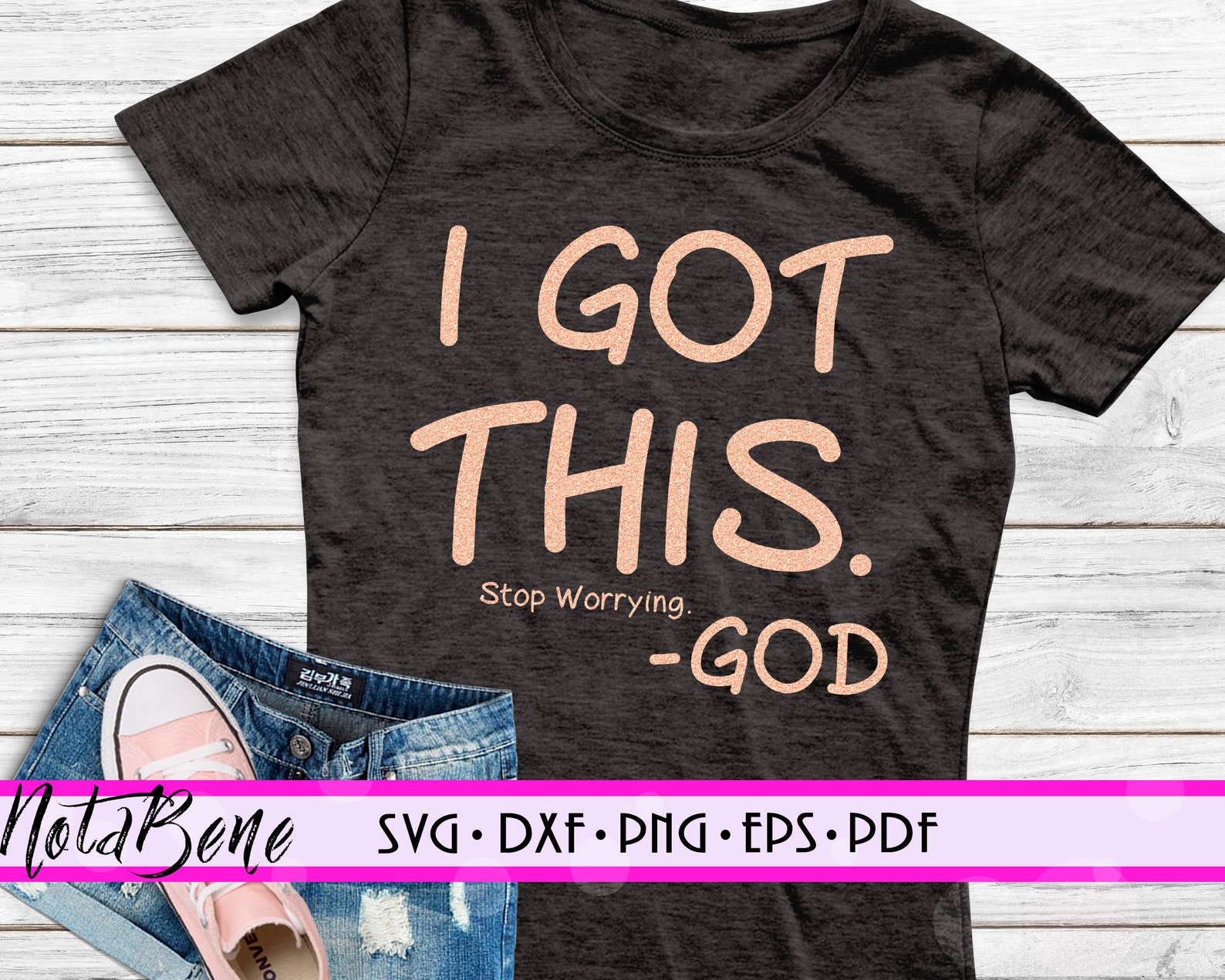 3 SVG Stop Worrying God's Got It SVG Bible Verse Svg | Etsy