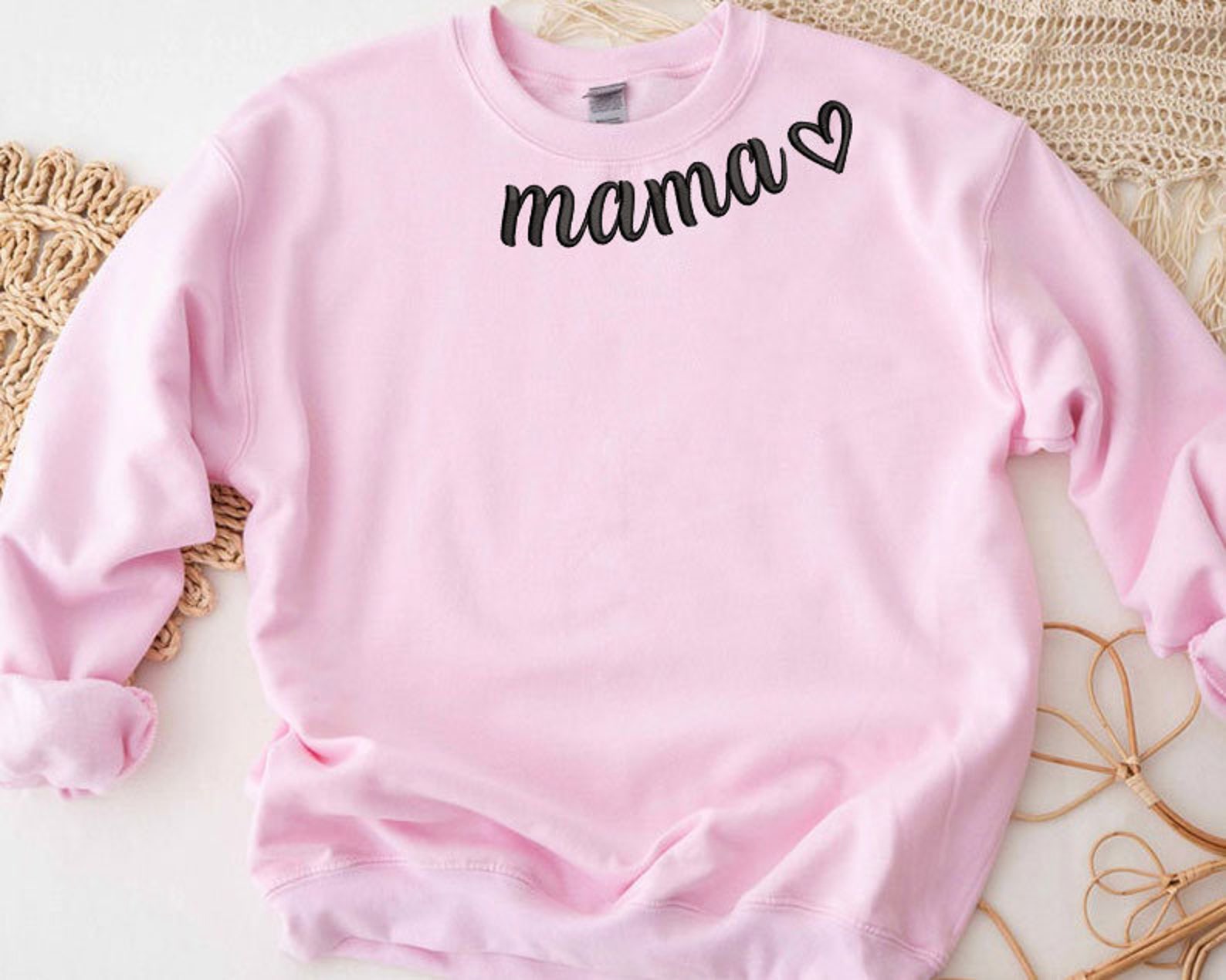 Curved Mama Machine Embroidery, Collar Mom Neckline Embroidery Design ...