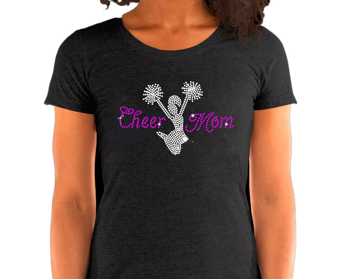 CHEER MOM Rhinestone Template SVG Cheerleader Girl - Etsy