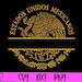 Mexican Eagle Split Monogram SVG, Golden Mexico Coat of Arms Svg Png ...