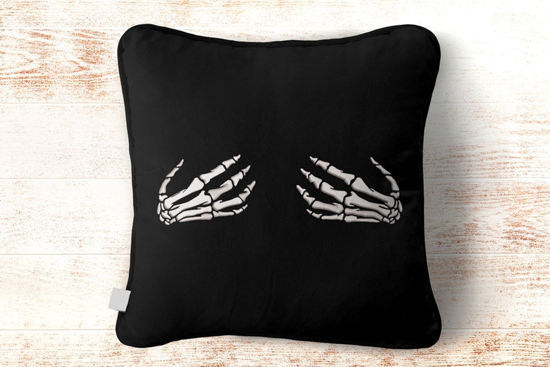 Skeleton Boob Hands Embroidery Design Skeleton Bra - Etsy