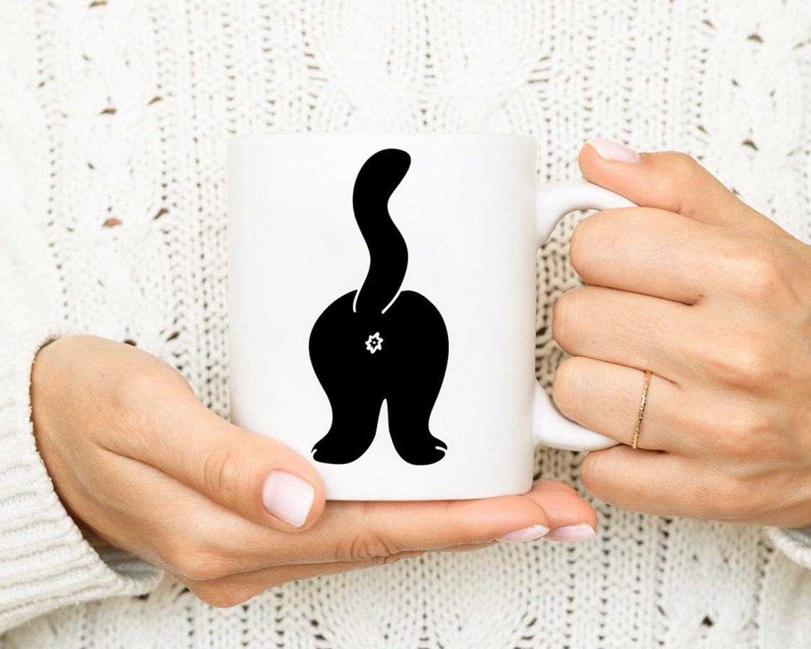 Cat Butt SVG Clipart Bundle Funny Cat Butts Silhouette SVG - Etsy