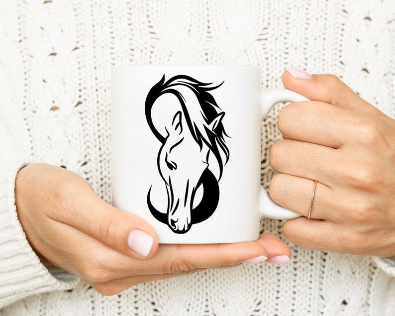 Horse Head Svg Elegant Horse Svg Cut File Stallion Svg - Etsy