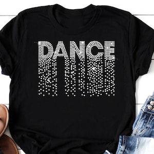 DANCE Scatter Rhinestone Template SVG, Dance Dripping Bling Design ...