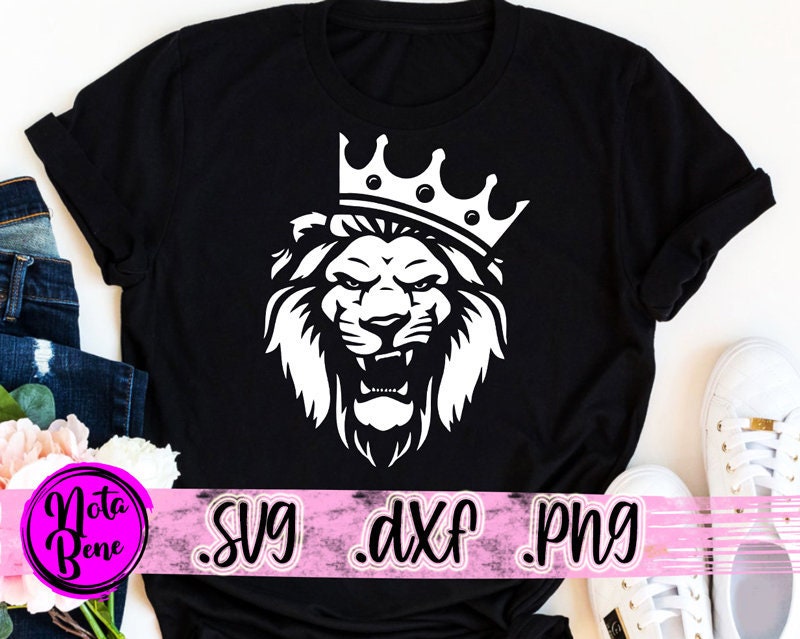 Rey León SVG PNG / León Real en Corona Svg Cabeza de León | Etsy