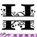 H Split Monogram SVG Split Letter H SVG Divided Initial H Svg Files for ...