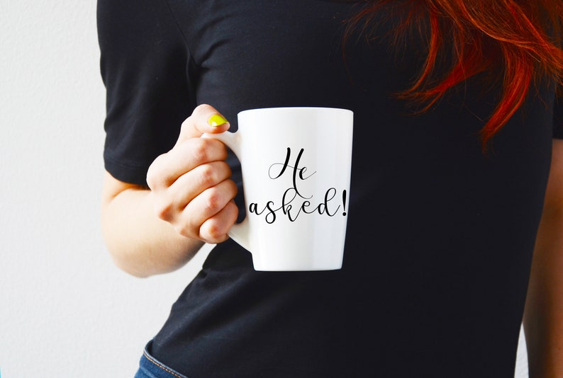 He Asked SVG She Said Yes Svg Bride Tribe Wedding Decal - Etsy