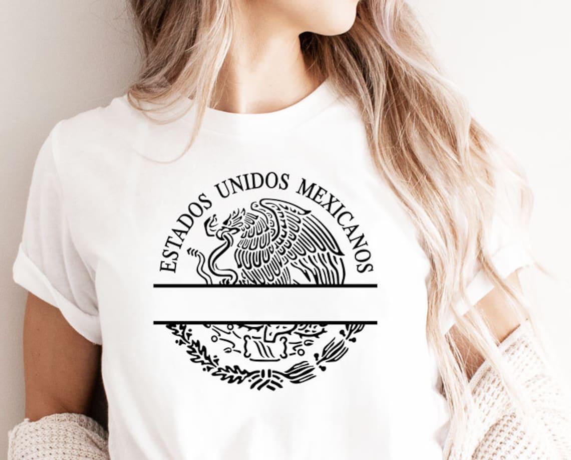 Mexican Eagle Silhouette SVG, Mexico Split Monogram Design PNG (digital ...
