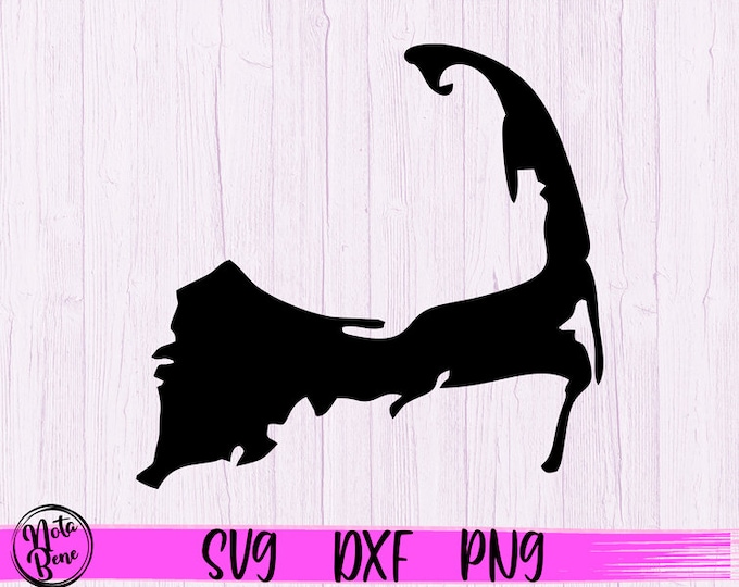 Cape Cod Map Svg, Massachusetts Svg, America State Map Svg. Vector Cut ...