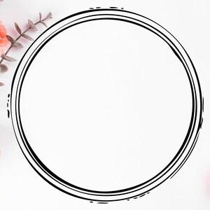 Circle Frame SVG Monogram Frame Wedding Circle Border Svg | Etsy