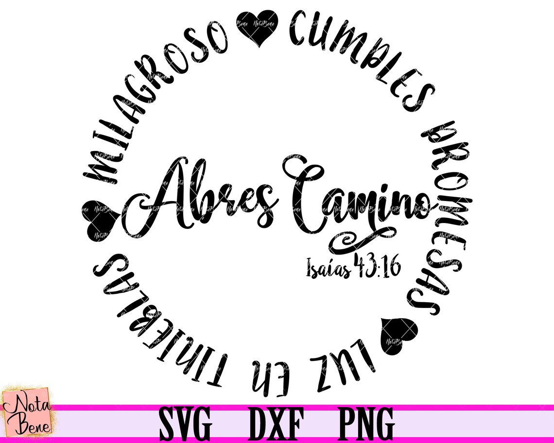 Abres Camino Svg Milagrosa Svg Luz En Tinieblas Svg Waymaker in Spanish ...