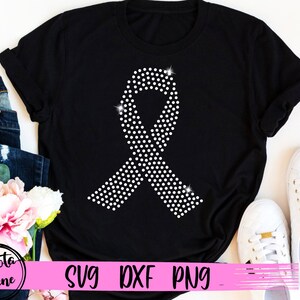 Cancer Ribbon Rhinestone Template Digital Download, Cancer Awareness ...