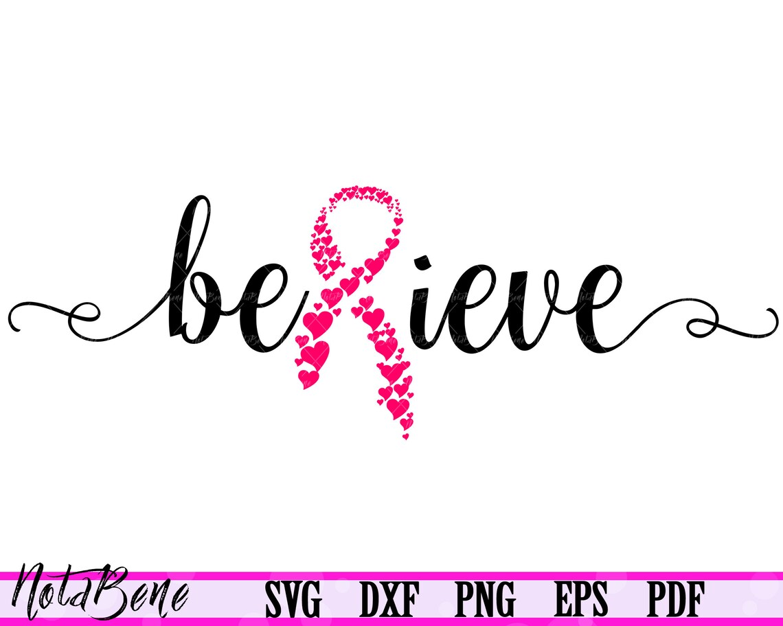 Believe SVG Cancer Ribbon Svg Cancer Survivor Awareness Ribbon | Etsy