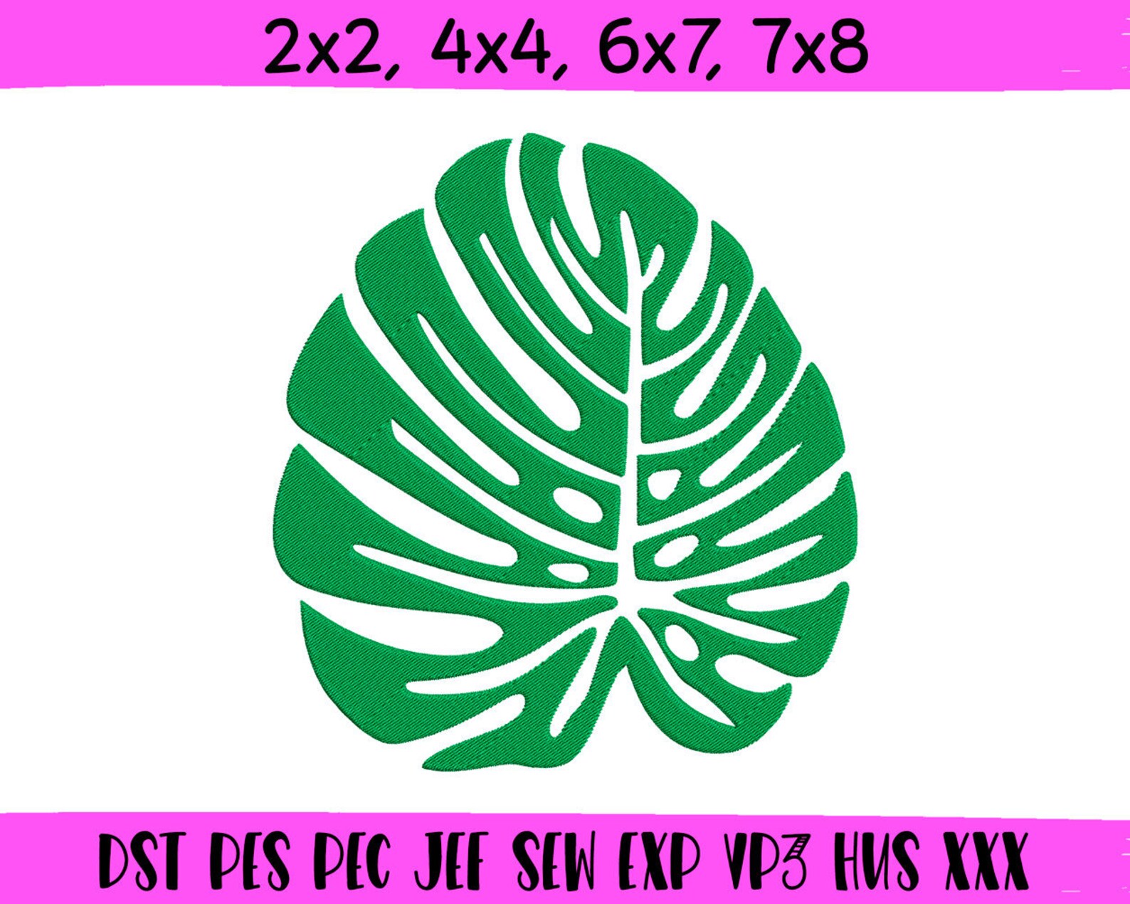 Monstera Embroidery Monstera Leaf Embroidery Leaves Machine - Etsy