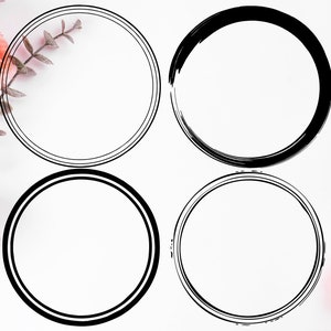 Circle Frame SVG Monogram Frame Wedding Circle Border Svg - Etsy