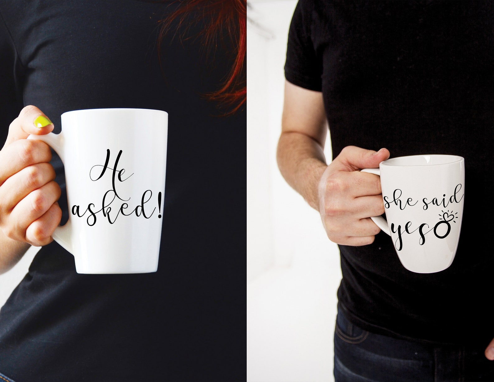 He Asked SVG She Said Yes Svg Bride Tribe Wedding Decal - Etsy