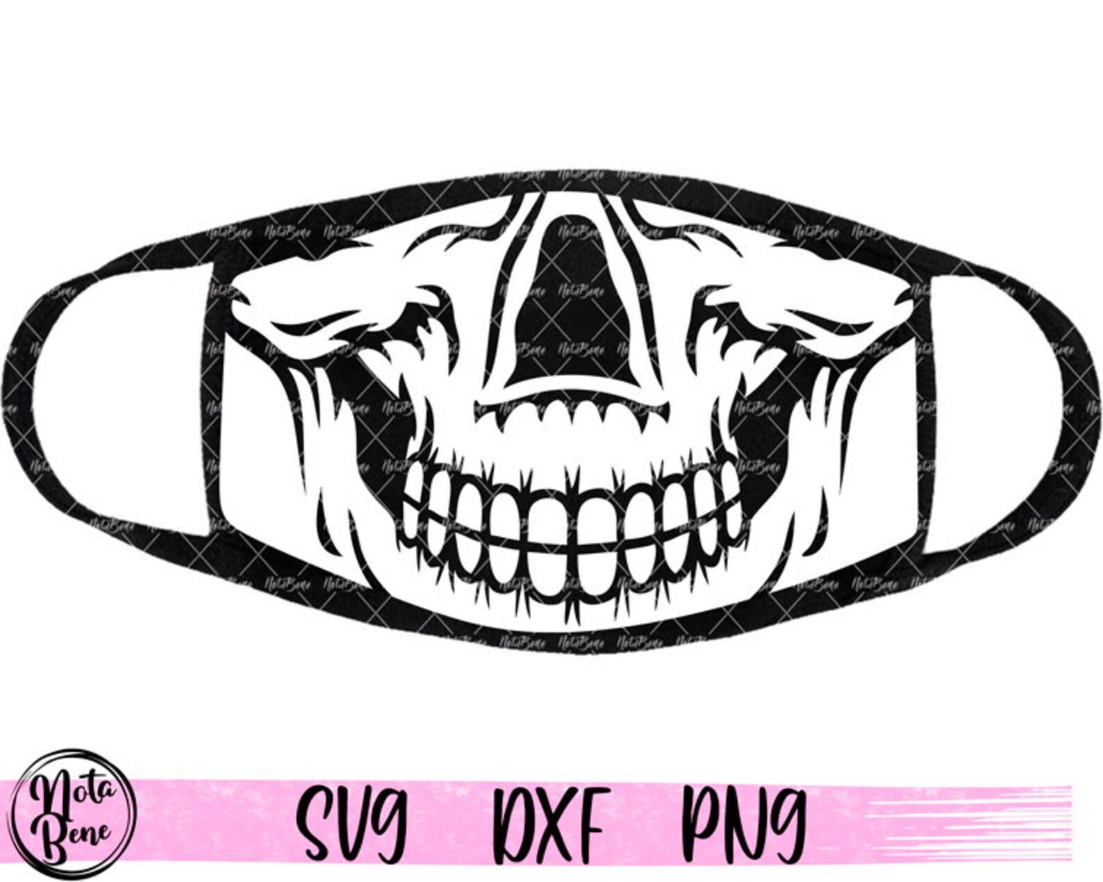 Skull Face Mask Design SVG Skeleton Face Mask Svg Clipart | Etsy