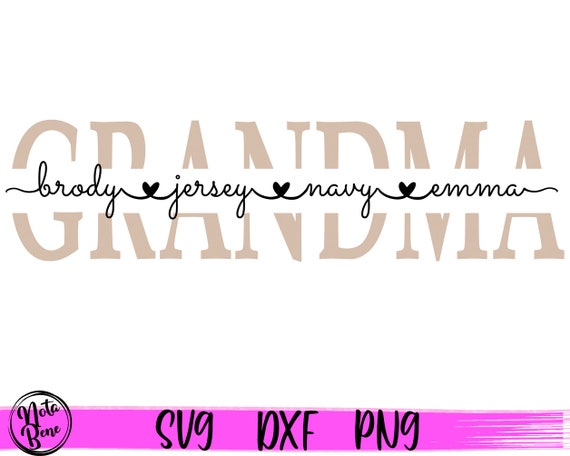 CUSTOM Split Grandma SVG Personalized Grandma Sign Svg - Etsy