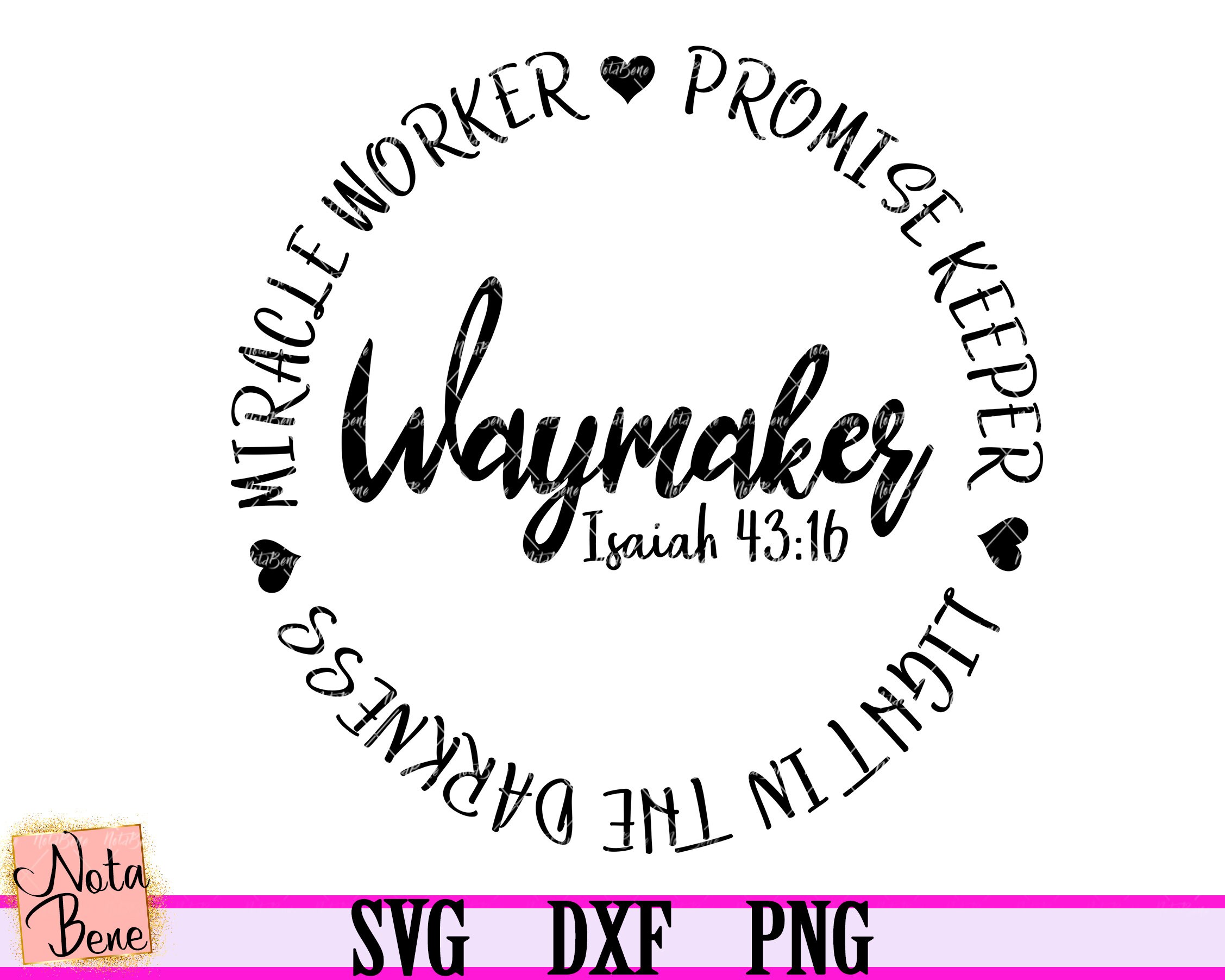 4 SVG Designs Waymaker Svg Miracle Worker SVG Promise Keeper | Etsy