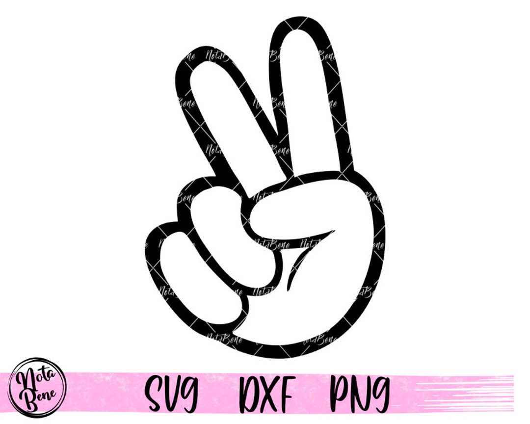 Hand Peace Sign Svg, Love Peace Symbol Svg, Inspiring Tee Svg, Victory ...