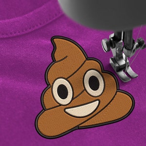 Poop Machine Embroidery, Poop Embroidery Design, Funny Embroidery, Cute ...