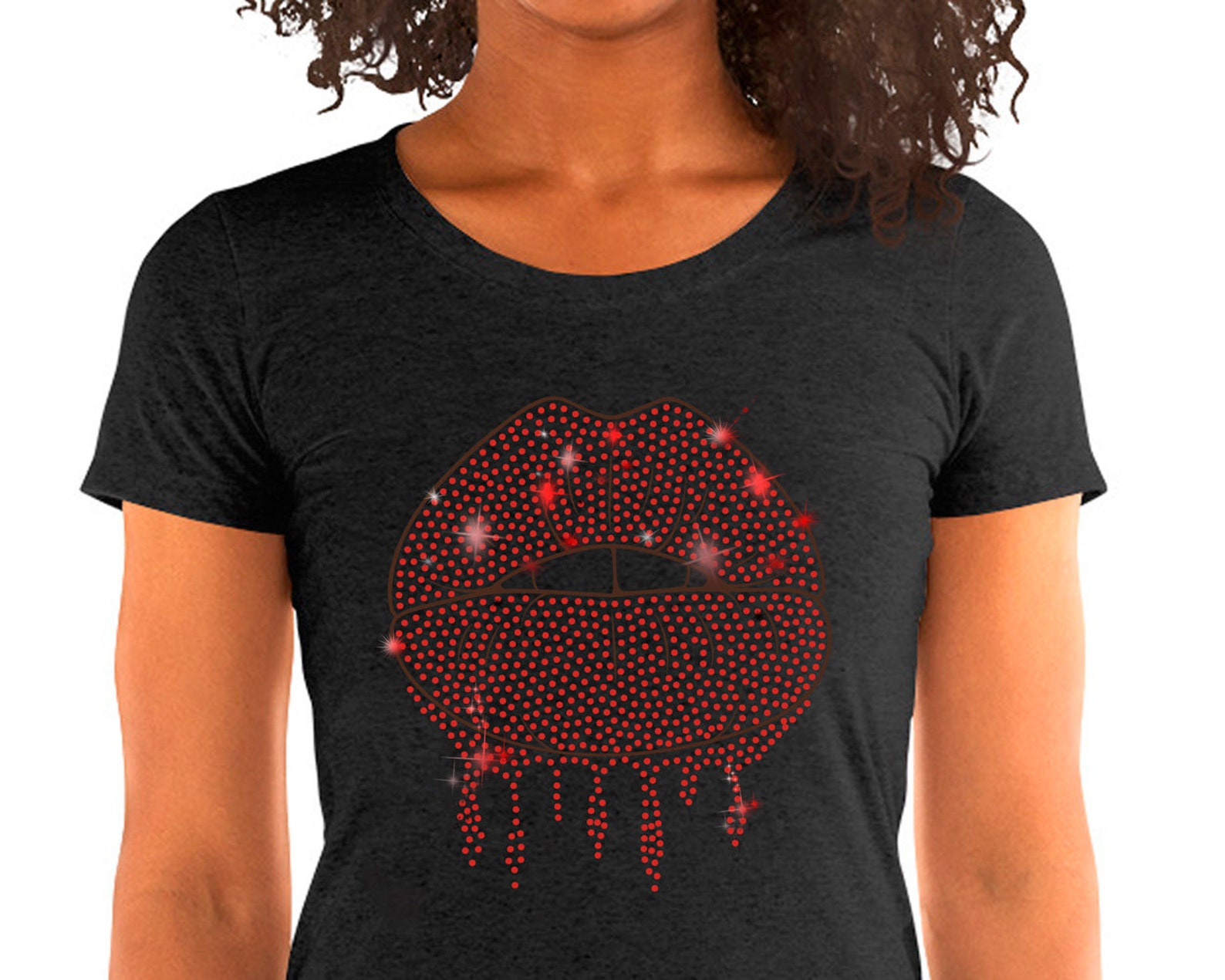 Rhinestone Template Svg Dripping Lips Svg Digital Download - Etsy