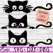Peeking Black Cat SVG Clipart, Peek a Boo Cats SVG Peekaboo Cat Cut ...
