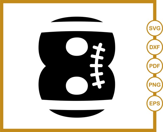 Number 8 SVG Football Player Cut File T-shirt Designs Cutting | Etsy
