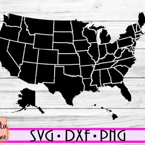 USA Map SVG American States SVG Cut File Map Svg United States of ...