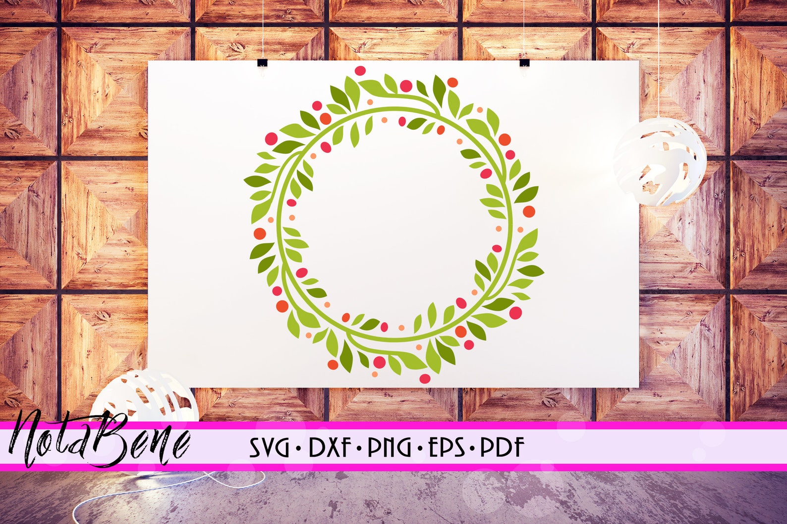 Christmas Wreath SVG Merry Christmas Svg Rustic Wreath Svg | Etsy