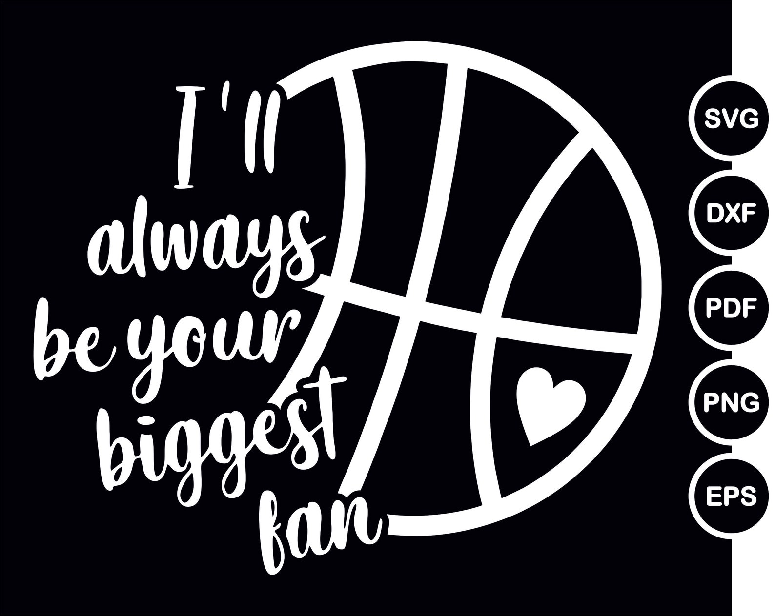 Cheer MOM Svg I'll Always Be Your Biggest Fan Basketball | Etsy