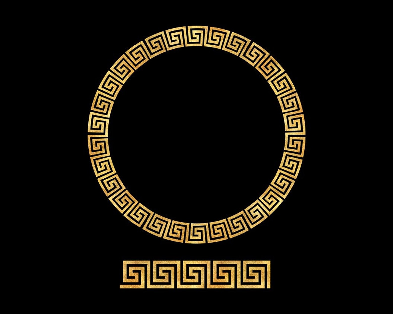 Circle Greek Key Frame SVG Greek Wave Pattern Svg Seamless - Etsy