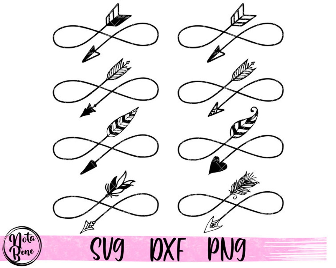 Love Arrows Svg Infinity Arrows SVG Infinity Heart Arrow | Etsy