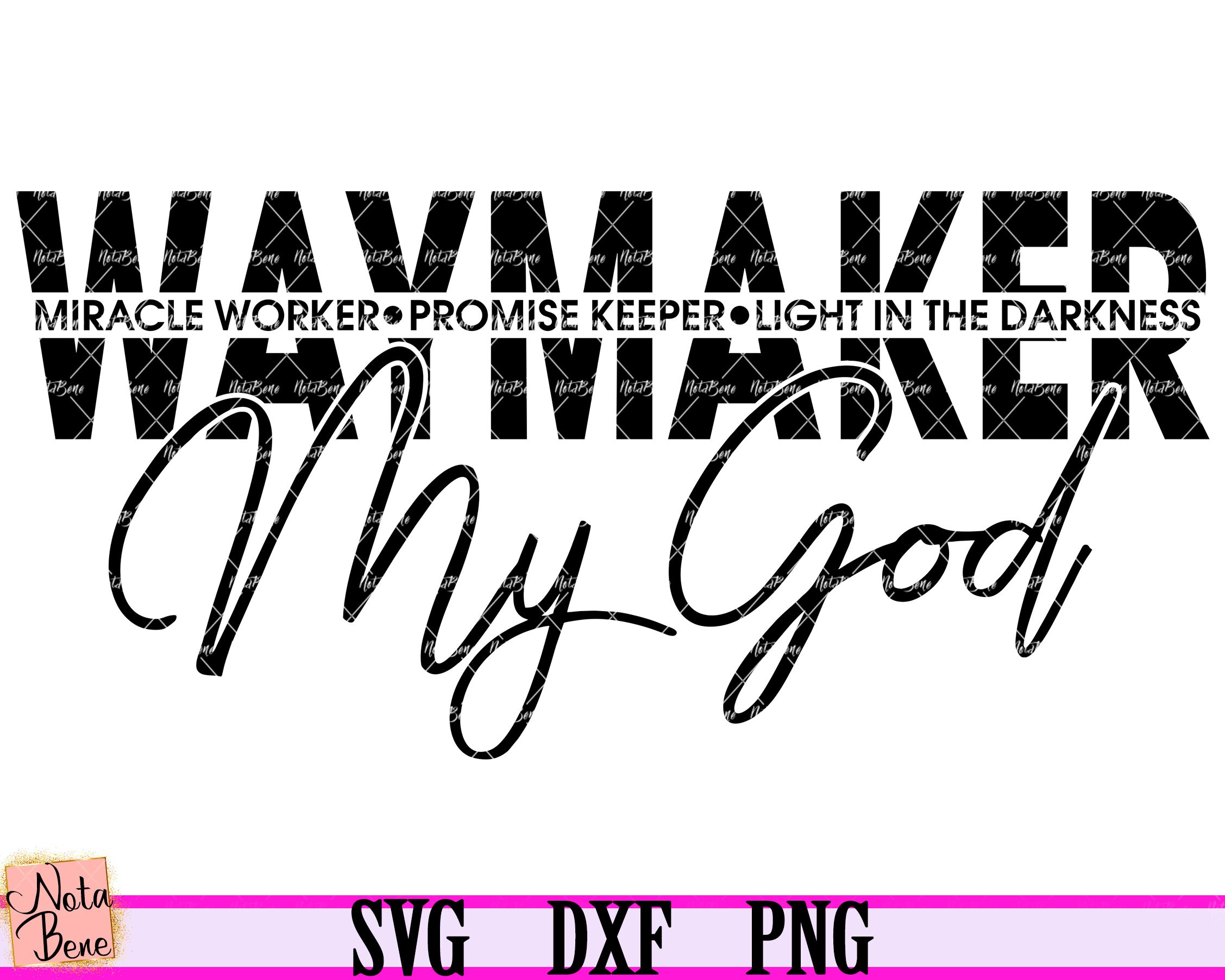 Waymaker SVG Cut File Miracle Worker SVG Promise Keeper | Etsy