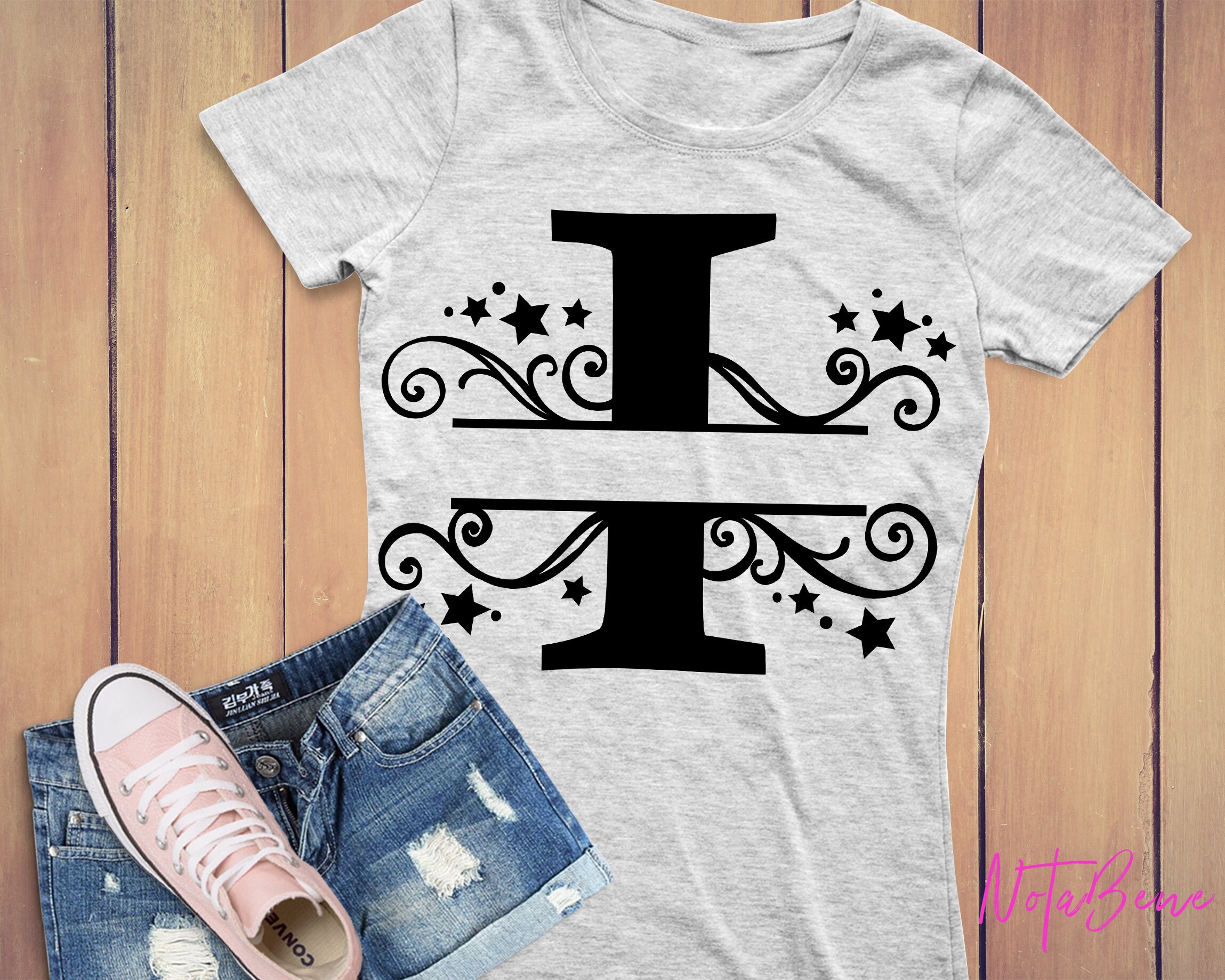 I Split Monogram SVG Split Letter I SVG Divided Initial I - Etsy Australia